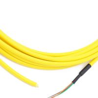 China SC APC Pre-terminated Breakout 0.9mm Optical Fiber Pigtail 6 Fibers OS2 G652D 5m PVC Yellow Patch Cable for sale