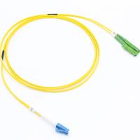 China E2000 APC - LC UPC Optical Patch Cord  G657A2 9 / 125μm 2.0mm Duplex LSZH Yellow for sale