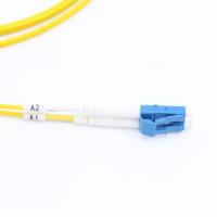 China E2000 APC - LC UPC Optical Patch Cord  G657A2 9 / 125μm 2.0mm Duplex LSZH Yellow for sale
