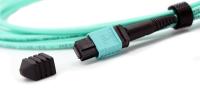 China 12F OM3 3.0mm MPO MPO Patch Cord PVC LSZH Aqua Senko Super Low Insertion Loss for sale