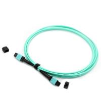 China 12F OM3 3.0mm MPO MPO Patch Cord PVC LSZH Aqua Senko Super Low Insertion Loss for sale