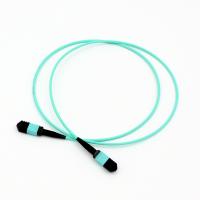 China 12F OM3 3.0mm MPO MPO Patch Cord PVC LSZH Aqua Senko Super Low Insertion Loss for sale