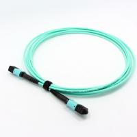 China 12F OM3 3.0mm MPO MPO Patch Cord PVC LSZH Aqua Senko Super Low Insertion Loss for sale
