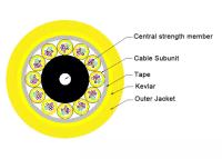 China 72 Cores MPO Trunk Cable Flexible Yellow Color For Data Center Solutions LSZH PVC Super low loss for sale
