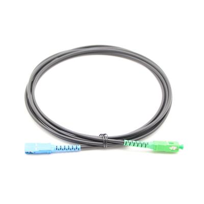 China FTTH Outdoor Fiber Optic Patch Cables SC APC-SC UPC 3.5mm G657B3 LSZH Black for sale