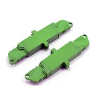 China Fiber Optic Adapter E2000 APC To E2000 APC Simplex Coupler With Flange Plastic for sale