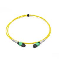 China 12 Fibre MTP Trunk Cable SM USconec MTP / APC Female To MTP  / APC Female G657A2 Patch Cable LSZH Yellow for sale