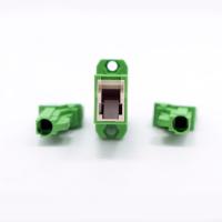 China Fiber Optic Adapter E2000 / APC to E2000 / APC 9 / 125μm SX With Ceramic Sleeve Green for sale