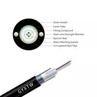 China Aerial Single mode fiber optic cable 8 12 core G652D armoured optical fiber cable GYXTW GYXTY fibra optic cable for sale