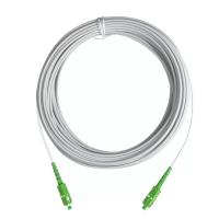 China FTTH Armored Fiber Optic Patch Cable SC APC-SC APC 3.0mm G657A Patch Cords LSZH White for sale