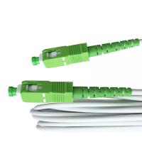 China FTTH Armored Fiber Optic Patch Cable SC APC-SC APC 3.0mm G657A Patch Cords LSZH White for sale