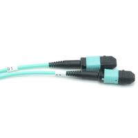 China 100Gbps 24F 50/125 OM3 LSZH MPO Standard loss 24F MPO (Female) to 2 x 12F MPO (Female) 50/125 OM3 trunk cable LSZH TYPE for sale