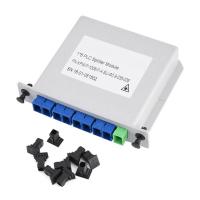 China SC/UPC 1 x 8 Fiber Optic PLC Splitter Mini tube Type Splitter Plc Splitter waterproof SC UPC LGX box cassette type for sale