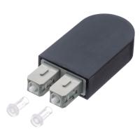 China SC MM  Fiber Optic Loopback module patch cable  OM1 62.5 / 125 ,  OM2  50 /125 LSZH With Black Plastic Shell for sale