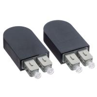 China SC MM  Fiber Optic Loopback module patch cable  OM1 62.5 / 125 ,  OM2  50 /125 LSZH With Black Plastic Shell for sale