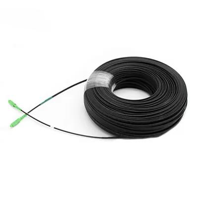 China FTTH Outdoor Fiber Drop Patch Cable SC APC - SC APC G657A1 Self-Supporting Aerial Simplex Drop cable  LSZH for sale
