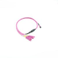 China MPO Patch Cable Senko MPO Female to LC UPC Duplex 8 Fibers OM4 Multimode Breakout Patch Cable Trunk Cable for sale