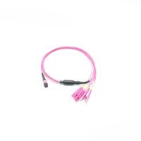 China MPO Patch Cable Senko MPO Female to LC UPC Duplex 8 Fibers OM4 Multimode Breakout Patch Cable Trunk Cable for sale