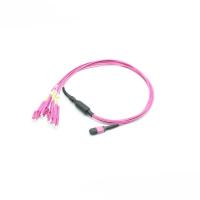 China MPO Patch Cable Senko MPO Female to LC UPC Duplex 8 Fibers OM4 Multimode Breakout Patch Cable Trunk Cable for sale