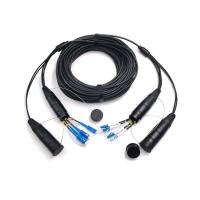 China 8C Military tactical Armored Fiber Patch Cord TPU Jacket Insertion Loss≤0.3dB for sale