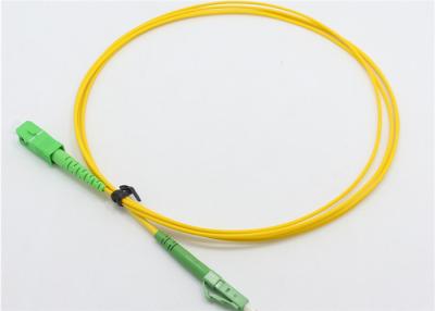 China 100% Clean No Dust Fibre Optic Patch Leads LC APC - SC APC SM 9 / 125 Simplex 2mm 3M for sale