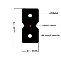 China Anti - Corrosion 3*2mm Indoor Fiber Cable , Butterfly Flat Ivory Fiber Drop Cable for sale