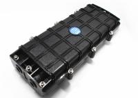 China Black Plastic Fiber Optic Closure , H011 Inline Type 4 Port Joint Closure Fiber Optic for sale