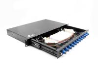 China 12 Ports LC SM Optical Distribution Frame , Sliding Drawer Fiber Patch Panel for sale