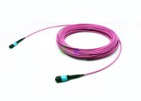 China OM4 50/125μm Multi - Mode MTP Trunk Cable , 3.0mm Jacket OD MTP 12 Fiber Connector for sale