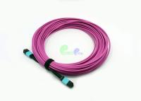 China OM4 50/125μm Multi - Mode MTP Trunk Cable , 3.0mm Jacket OD MTP 12 Fiber Connector for sale