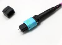 China OM4 50/125μm Multi - Mode MTP Trunk Cable , 3.0mm Jacket OD MTP 12 Fiber Connector for sale
