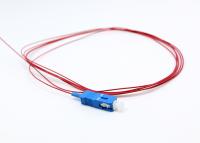 China SC UPC Fiber Optic Pigtail 0.9mm cable 2M OS2 IEC Grade B   Easy to strip Red LSZH OEM service for sale