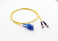China LSZH Yellow Zipcord Fiber Optic Patch Cables SC To ST Multiple Length Optional for sale