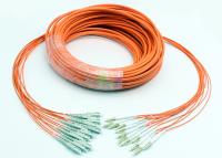 China 12F fanout Fiber Optic Patch Cables LC - SC OM1 62.5 / 125 50M with fanout  2mm  0.5M  legs LSZH Orange for sale