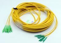 China 6F Fiber Optic Patch Cables LC APC - SC APC OS2 9 / 125 Breakout 2mm tails LSZH Yellow 20M Low loss 0.2dB for sale