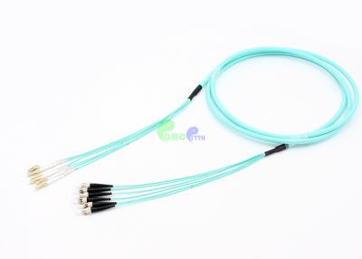 China LC - ST Fiber Optic Patch Cables 6 Cores MM 50 / 125  Fanout 2mm Tails Multifibers for sale