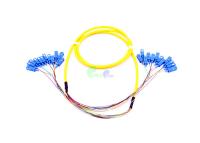 China 2 Meters Mini Fiber Optic Patch Cables SC UPC - SC UPC 12 Cores OS2 Fanout 0.9mm for sale