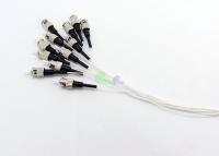 China White / Orange ST Fiber Optic Pigtail , 50 / 125 Simplex 2M Fiber Pigtail Connector for sale