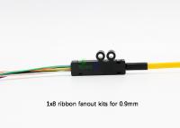 China 4F - 12F Ribbon fanout 900um Fiber optic pigtail LC OS2 Single mode with 0.9mm tail 0.5M LSZH yellow with OEM service for sale
