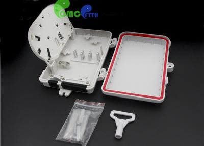 China Empty 6 Cores Fiber Optic Cable Junction Box ABS Material Waterproof With Locker for sale