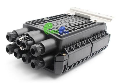 China 16F 24F IP68 Black Plastic Fiber Optic Closure For Wall Mount And Outdoor Application for sale