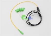 China Micro - Sealing Type 1*8 Fiber Optic PLC Splitter With Inlet 2mm Cable And Outlet 0.9mm Cable for sale