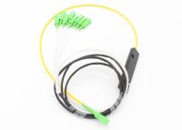 China Micro - Sealing Type 1*8 Fiber Optic PLC Splitter With Inlet 2mm Cable And Outlet 0.9mm Cable for sale