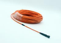 China OM1 62.5 / 125 MTRJ - LC Fibre Optic Patch Leads Flat Duplex Orange 2M PVC UL Certification for sale