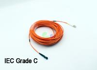 China OM1 62.5 / 125 MTRJ - LC Fibre Optic Patch Leads Flat Duplex Orange 2M PVC UL Certification for sale