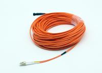 China OM1 62.5 / 125 MTRJ - LC Fibre Optic Patch Leads Flat Duplex Orange 2M PVC UL Certification for sale