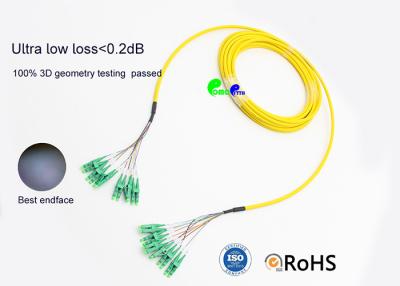 China LSZH Yellow Fiber Optic Patch Cables LCAPC – LCAPC With Mini Breakout 12cm for sale