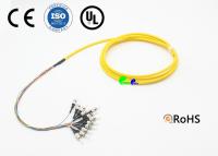 China 12F fanout Fiber Optic Pigtail ST SM G657A1 9 / 125 with Mini Breakout 900um Pigtail  3m LSZH Yellow OEM service for sale
