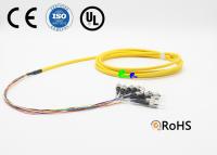 China 12F fanout Fiber Optic Pigtail ST SM G657A1 9 / 125 with Mini Breakout 900um Pigtail  3m LSZH Yellow OEM service for sale