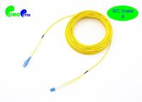 China Fiber optic Patch Cable LC UPC to SC UPC OS2 G657B3 9 /125um Flat  Duplex Fanout 2.0mm LSZH for sale